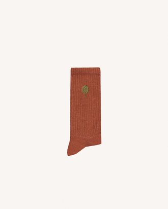 Faguo Chaussettes brique clair coton