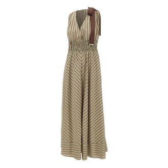 Liu Jo Gestreiftes Kleid mit V-Ausschnitt - - Dresses - Damen - Mehrfarbig - M