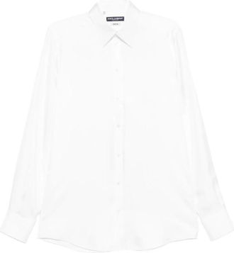 Dolce & Gabbana Homme, Chemises, Blanc, Taille: M Buttoned Shirt