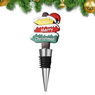 Generic Bouchon de bouteille de vin en forme de sapin de No&euml;l - Bouchons de bouteille de vin scell&eacute;s pour bouteilles en verre, bi&egrave;re, couvercles d&eacute;tanch&eacute;it&eacute; p