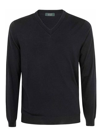 Zanone Pull À Col V - Bleu