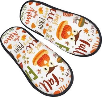 Generic Pantoufles Bonjour LAutomne! Motif DAutomne Chausson Doux L&eacute;g&egrave;res Chaussons Pour Homme Int&eacute;rieur Femme L