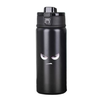 Generico Vakuum-Wasserflaschen: Doppelwandiger W&auml;rmeschutzbeh&auml;lter, kunstvoll geschnitzte tragbare Becher, wiederverwendbarer Halter f&uuml;r hei&szlig;e und kalte Fl&uuml;ssi