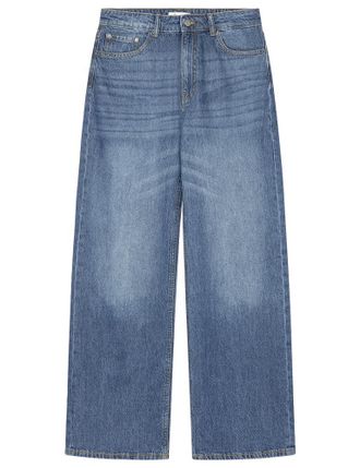 Springfield Damen Wide Leg Jeans, blau, 40