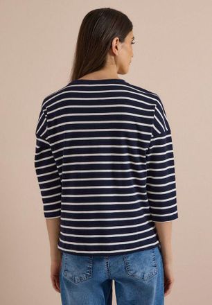 Cecil Rundhalsshirt mit Streifenmuster