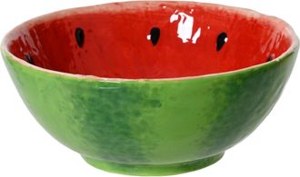 Decoris Schale 15x6cm Keramik in Wassermelone Form - Schalen & Schüsseln - Servierschale Salatschale Dessertschale Müslischale Obstschale - Dekoschale Frühlin