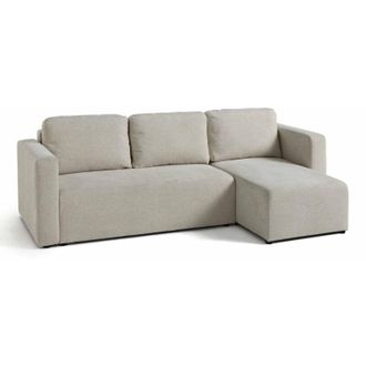 Best Mobilier Bestmobilier - Canopy - canap&eacute; dangle r&eacute;versible - 4 places - convertible avec coffre - en tissu textur&eacute;