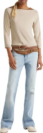 Benetton Damenpullover, beige, XXS