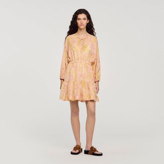 Sandro Kurzes Kleid mit Blumendruck