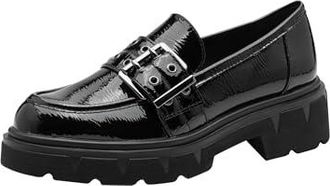 Marco Tozzi Femme Slipper 2-24708-45 Mocassin, Noir-Cuir Verni, 41 EU