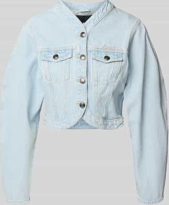 Rotate Cropped Jeansjacke mit Knopfleiste