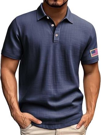 Generic Chemise en lin et coton pour homme - T-shirt &agrave; manches longues en coton uni - T-shirt &agrave; manches longues - T-shirt &agrave; col en V - Chemises d&eacute;contract&eacute;es 