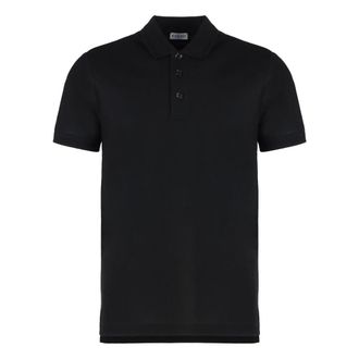 Burberry Baumwoll-Polohemd mit Seitenschlitzen - - Tops - Herren - Schwarzk - S