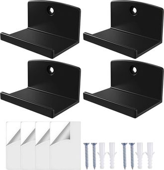 Generic Disc-Pr&auml;sentationsregal | Halterung aus Acryl, 4 St&uuml;ck, Wandhalterung f&uuml;r Vinyl-Schallplatten | f&uuml;r Alben, Sammlerst&uuml;cke im Schlafzimmer, Wohnzimmer, 