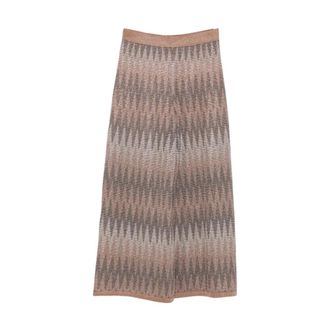 D.exterior Weite Hosen - - Trousers - Damen - Beige - S