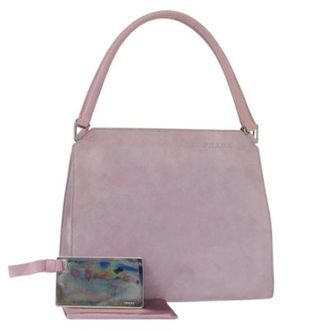 Prada Sac &agrave; main vintage en daim Pre-owned - Femme - Pre-owned - Violet - Taille: ONE Size