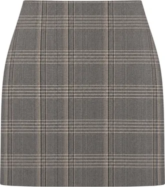 Patrizia Pepe Prince of Wales Check Skirt - Brown