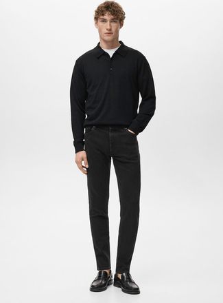 Mango Jean Jude skinny-fit black denim - Homme - 38 - MANGO MAN