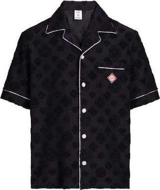 Casablanca Chemise jacquard droite monogramm&eacute;