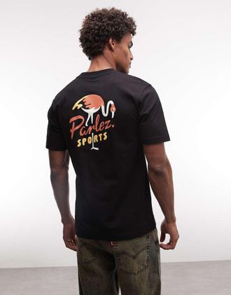 Parlez Clothing Marion - T-shirt &agrave; manches courtes avec motif au dos - Noir