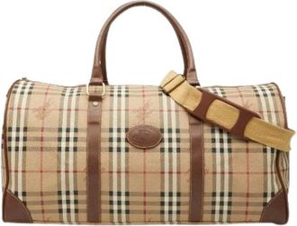 Burberry unisex, Pre-owned, Beige, Taille: ONE Size Pre-owned Nova Check Shadow Horse PVC 2way Bag