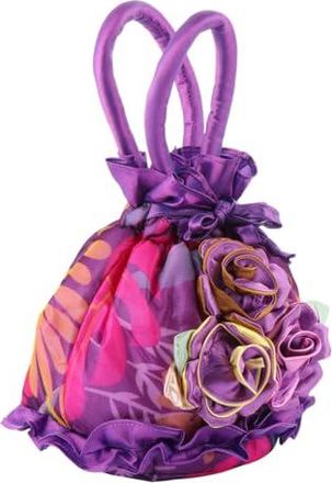 Yardwe Sac Soir&eacute;e Femme Fleur Forme de Sac Seau &Eacute;l&eacute;gant pour Dames Design Sophistiqu&eacute; et Pratique pour Vacances Shopping et &Eacute;v&eacute;nements