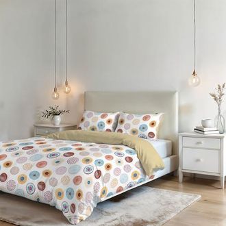 Italian Bed Linen Fantasy Bettw&auml;sche-Set aus Mikrofaser, Circle, f&uuml;r Doppelbett