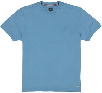 Engbers T-Shirt Herren Rundhals T-Shirt mit Badge an der Brust, Royalblau