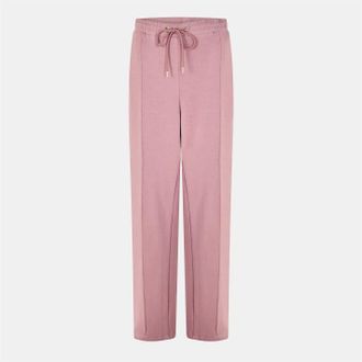 Ted Baker Damen Ted Baker Einfarbige Gemusterte Offene Saum Gerade Jogginghosen in D&auml;mmerrosa
