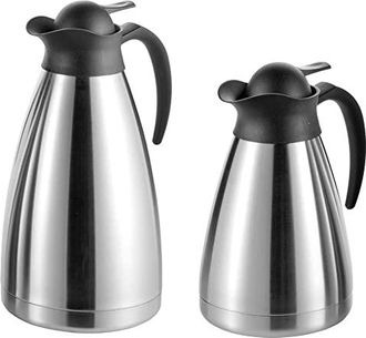 Esmeyer 290-072 Thermoart Bouteille isotherme Acier inoxydable 2 l & 290-070 / Thermoart Carafe isotherme Inox 1 l