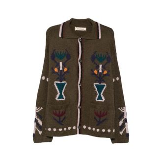 Baziszt Baziszt - Cardigan Jardin - Homme - Pulls - Vert - Taille: L