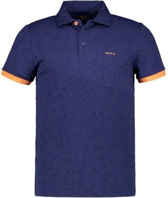 N.Z.A. Herren Polo-Shirt blau meliert