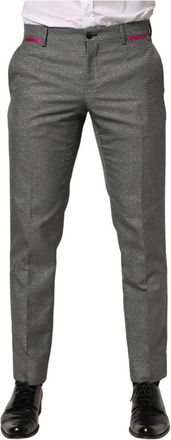 Dolce & Gabbana Homme, Pantalons, Gris, Taille: M Pantalon de ville skinny en viscose