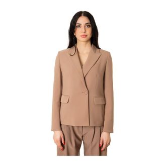 D.exterior Giacca revers lancia in cady - Femme - Vestes - Brun - Taille: 40 FR