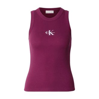 Calvin Klein Jeans Femme, Tops, Rouge, Taille: 40 FR D&eacute;bardeur &agrave; col rond sans manches