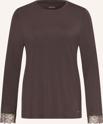 Joop Schlafshirt Mit Spitze braun