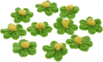 BESPORTBLE 10 St&uuml;ck Teiliges Handgefertigte Wollblumen Applikationen f&uuml;r DIY Haarschmuck Kleidung H&uuml;te Dekorationen Kinderfreundliche Bastelmaterialien Vielseiti