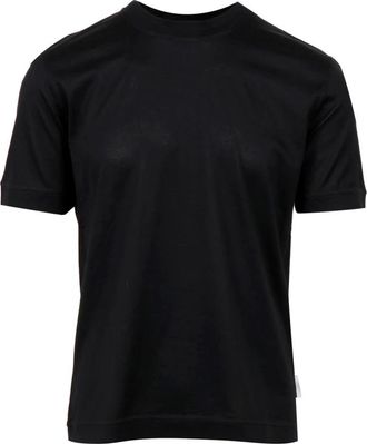 Paolo Pecora Homme, Tops, Noir, Taille: M Jersey T-Shirt
