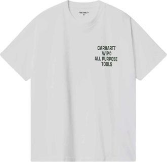 Carhartt Work in Progress Homme, Tops, Blanc, Taille: XL T-shirt Cross Screw