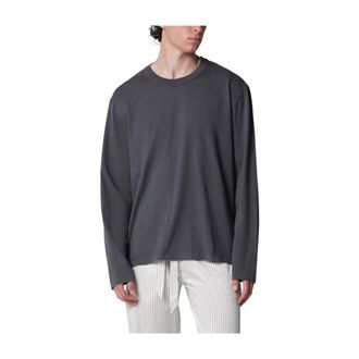 Tekla Langarm-Schlaf-T-Shirt - - Tops - Herren - Schwarzk - S