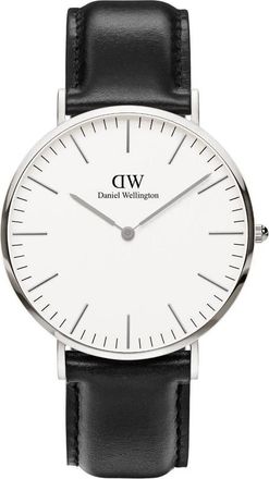 Daniel Wellington Uhren - DW COMBO Watch Sheffield 36mm Silver + leather car - Gr. unisize - in Silber - f&uuml;r Damen