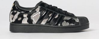 adidas Baskets Superstar II en cuir et poulain avec motif animalier