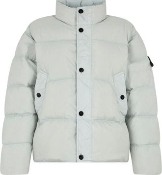 Stone Island Homme, Vestes, Gris, Taille: 3XL Bomber Rembourr&eacute; avec Logo