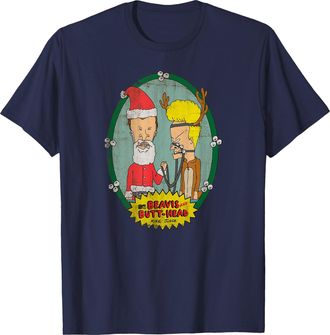 Giesswein Beavis and Butt-Head Santa Reindeer Christmas T-Shirt