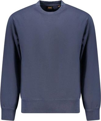 HUGO BOSS Homme, Sweatshirts et sweats à capuche, Bleu, Taille: XL Pull Homme en Coton Bleu