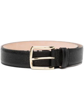 Thom Browne ceinture &agrave; d&eacute;tail 4 bandes signature - Noir
