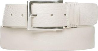 Post & Co Herren Gürtel weiß Glattleder