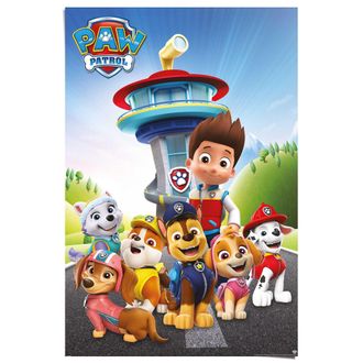 Reinders Poster, Paw Patrol, Kinderzimmer, Poster, Wanddeko, Room Decor, 150 gr. gl&auml;nzend Bilderdruckpapier, Mehrfarbig, 91,5 x 61