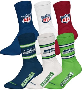 NFL unisexe Chaussettes Paquet de 6 6Pack Crew Socks