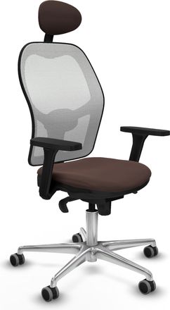 Piqueras y Crespo Home Office Jorquera Stuhl mit 3D-Armlehnen, h&ouml;henverstellbarer Lendenwirbelst&uuml;tze und festem Kopfteil, ausgestattet mit Sincro 5 Positionen und injiz